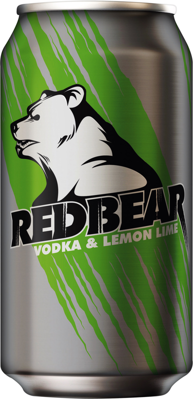 Red Bear Vodka & Lemon Lime 4.0% 375ml Can - Liquor Legends