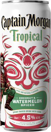 Captain Morgan Tropical Watermelon & Coconut Can 1X330ML - Liquor Legends