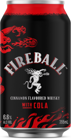 Fireball & Cola 6.6% Can 1X355ML - Liquor Legends
