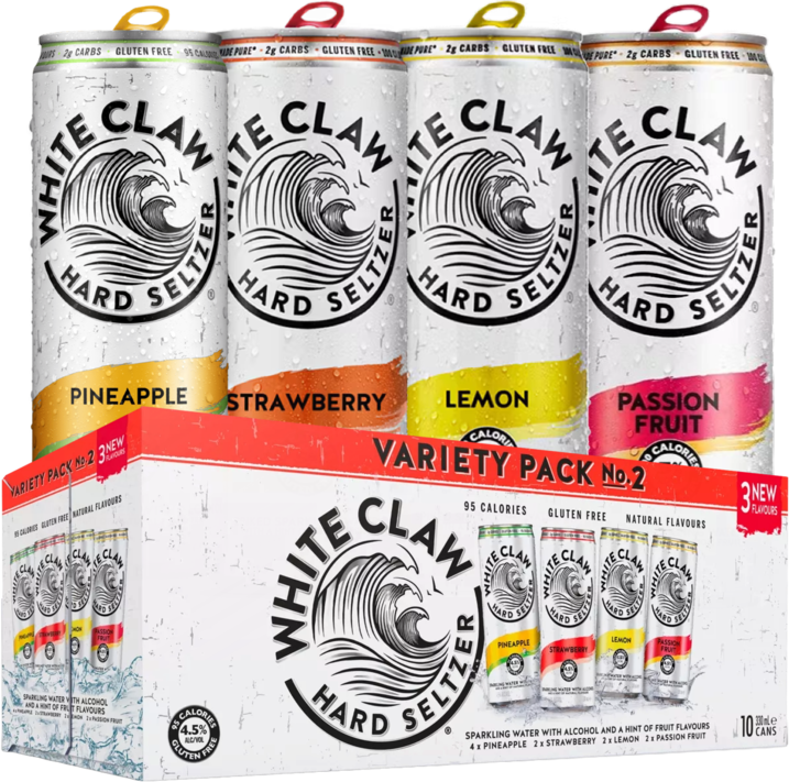 White Claw Seltzer Variety No.2 Can 10X330ML - Liquor Legends