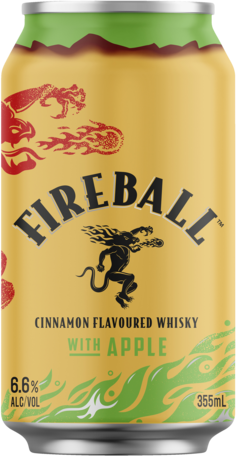 Fireball & Apple 6.6% Can 1X355ML - Liquor Legends