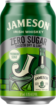 Jameson Zero Dry Lime Can 10X375ML - Liquor Legends