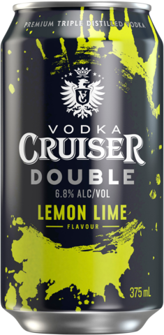 Vodka Cruiser Double Lemon Lime 6.8% Can 1X375ML - Liquor Legends