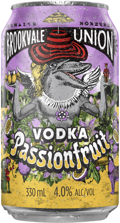 Brookvale Union Vodka & Passionfruit Can 1X330ML - Liquor Legends
