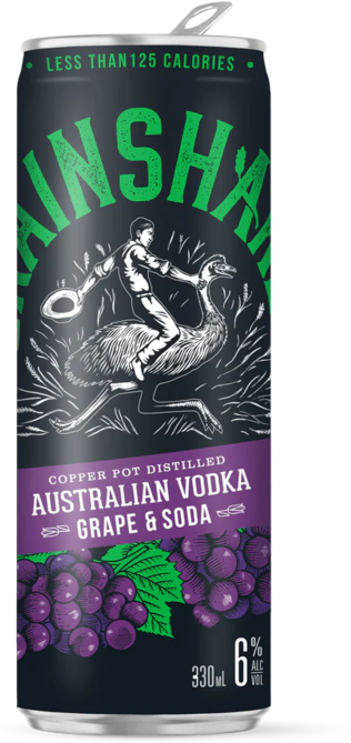 Grainshaker Vodka Grape & Soda Can 1X330ML - Liquor Legends