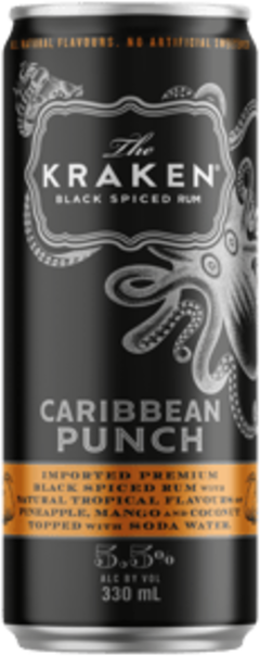 The Kraken Caribbean Punch Can 1X330ML - Liquor Legends