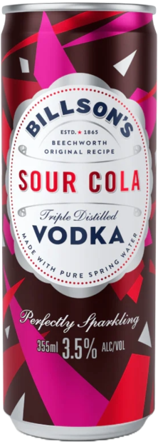 Billsons Vodka Sour Cola Can 4X355ML - Liquor Legends