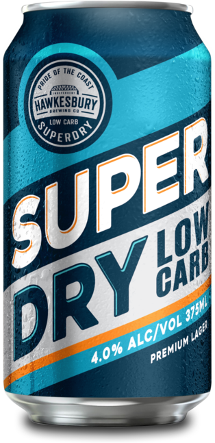 Hawkesbury Super Dry Low Carb Lager Can 1X375ML - Liquor Legends