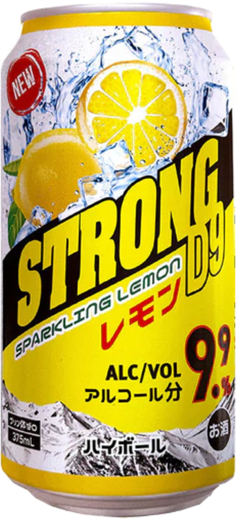 Strong D9 Sparkling Zero Sugar Lemon 9.9% Can 1X375ML - Liquor Legends