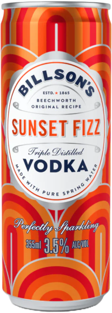 Billsons Vodka & Sunset Fizz Can 24X355ML - Liquor Legends