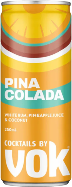 Vok Cocktail Pina Colada 4% Can 1X250ML - Liquor Legends