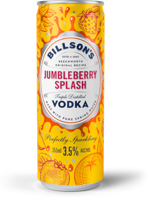 Billsons Vodka & Jumbleberry Splash Can 4X355ML - Liquor Legends