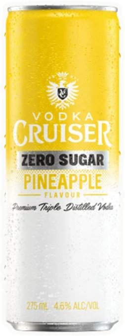Vodka Cruiser No Sugar Pineapple Can 1X275ML - Liquor Legends