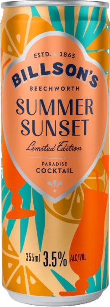 Billsons Summer Sunset Cocktail Can 1X355ML - Liquor Legends
