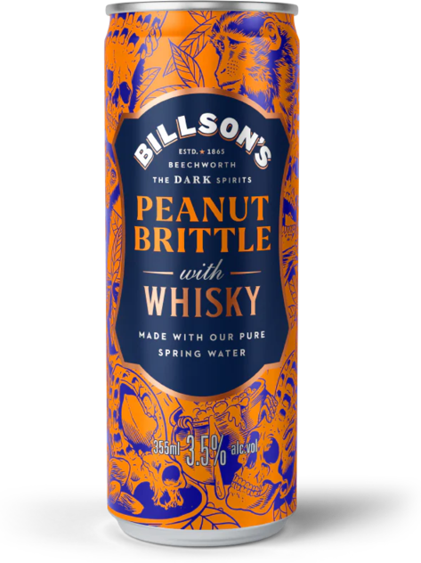 Billsons Whisky With Peanut Brittle Can 1X355ML - Liquor Legends