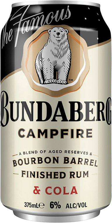 Bundaberg Campfire Bourbon Barrel & Cola 6% 10X375ML - Liquor Legends