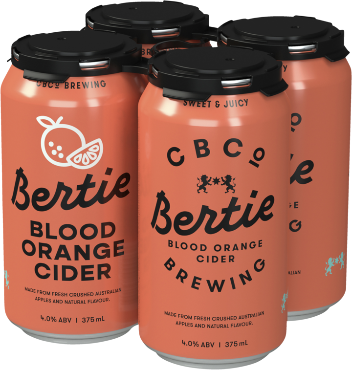 CBCO Berties Blood Orange Cider Can 4x375ML - Liquor Legends