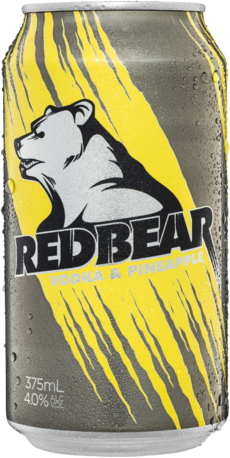 Red Bear Vodka & Pineapple 4.0% 375ml Can - Liquor Legends