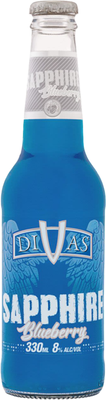 Divas Sapphire Blueberry Bottle 24X330ML - Liquor Legends