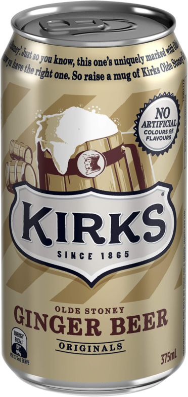 Kirks Ginger Beer Can Single 375ML - Liquor Legends