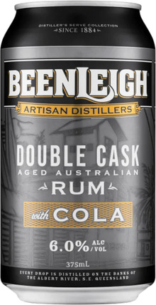 Beenleigh Rum Double Cask Cola Can 4X375ML - Liquor Legends