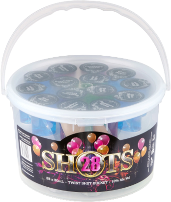 The Party Shots Bucket 28X30ML - Liquor Legends
