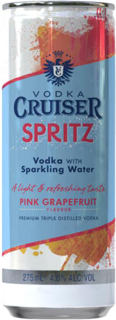 Vodka Cruiser Spritz Pink Grapefruit Can 1X275ML - Liquor Legends
