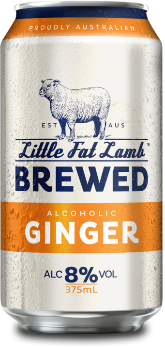 Little Fat Lamb Brewed Ginger Can 24X375ML - Liquor Legends